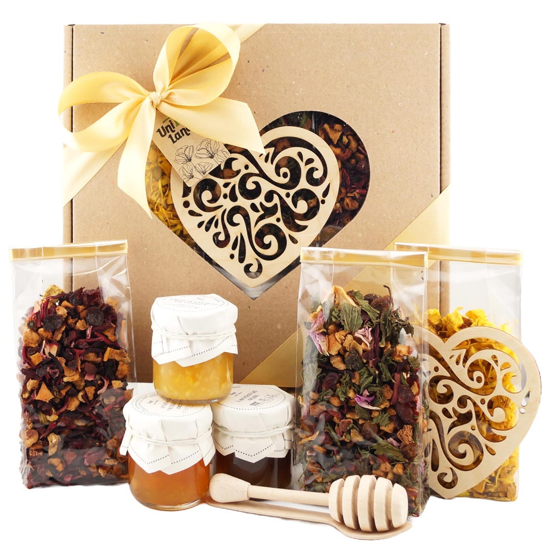 Gift Set With Tea and Sweets Unitea Land (tea Lover Pack, Loose Leaf Tea Box) - Etsy