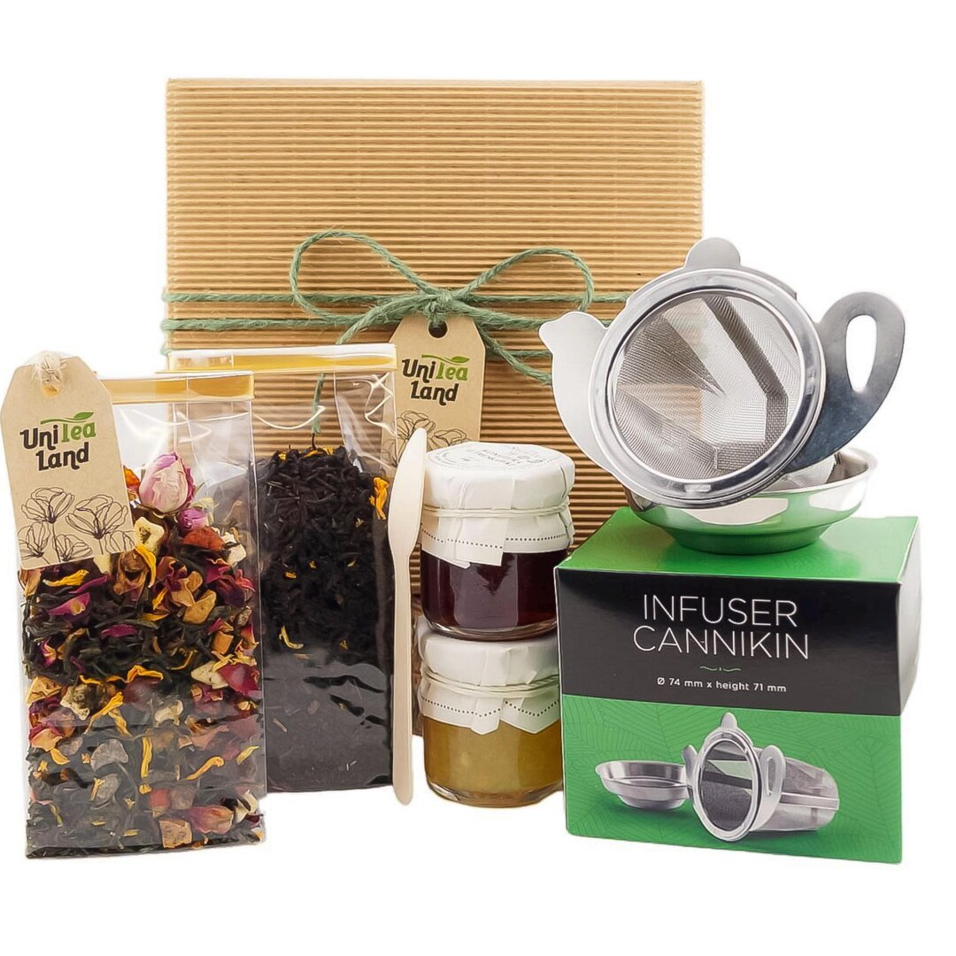 Gift Set With Tea, Sweets and Teapot "kettle" Unitea Land (tea Lover Pack, Loose Leaf Tea Box ...