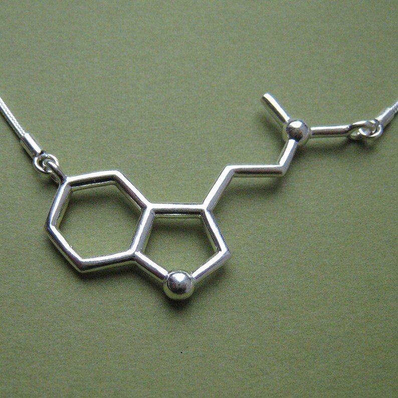 DMT Molecule Necklace in Solid Sterling Silver - Etsy