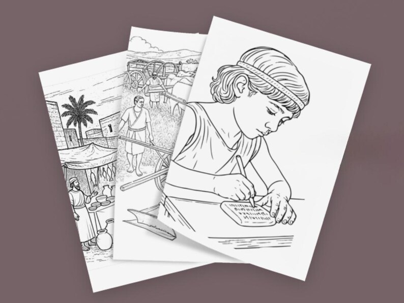 Ancient Mesopotamia Coloring Pages Pack for Kids – Homeschool History ...