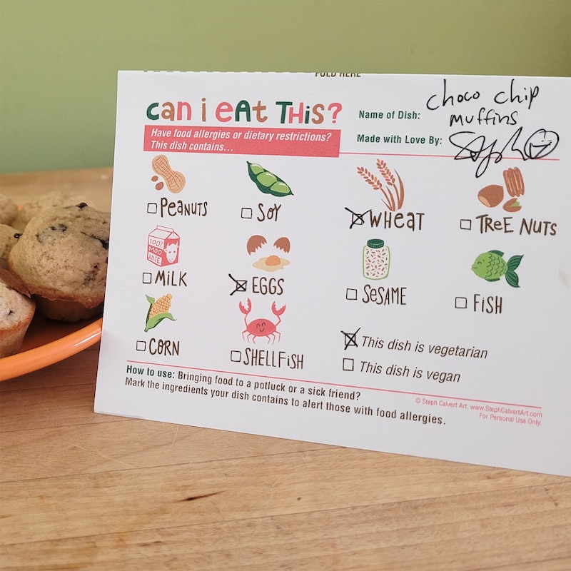 Printable Potluck Cards - Etsy UK