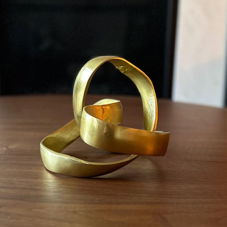 Centerpiece Modern Art Gold Metal Loop - Etsy