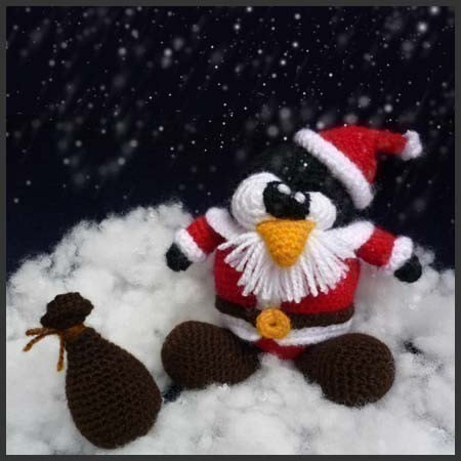 Amigurumi Pattern Crochet Santa Tux Penguin and His Elves DIY Instant ...
