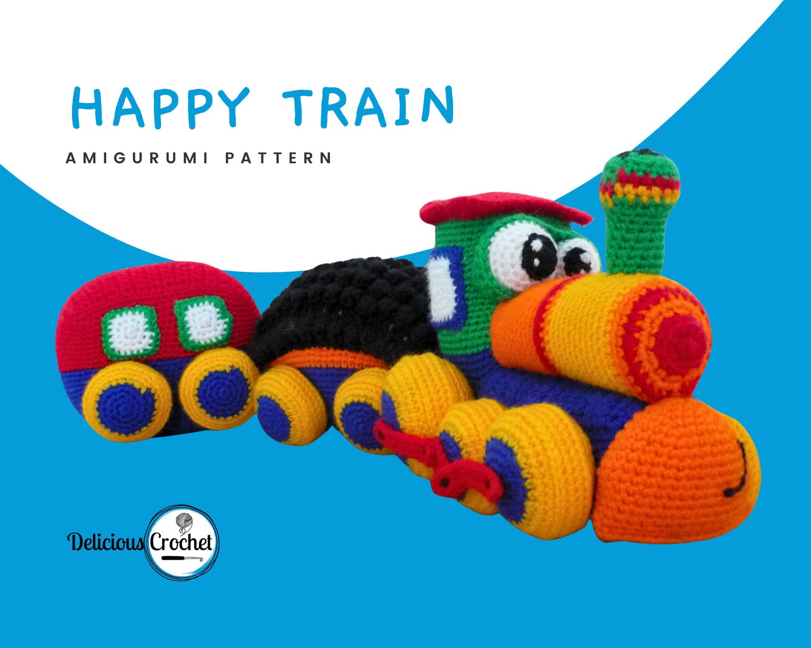 Train Crochet Pattern – Amigurumi Happy Train PDF – Crochet Toy Pattern ...