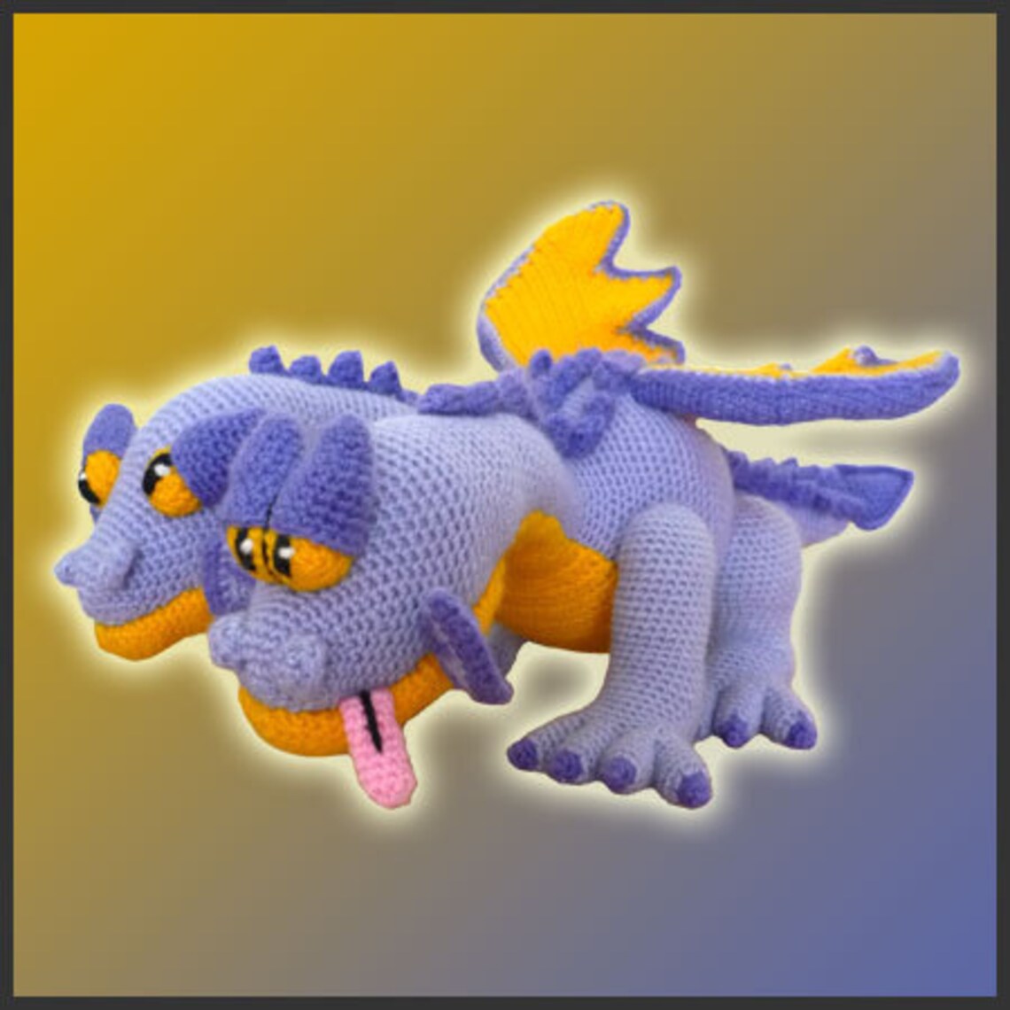 Amigurumi Pattern Crochet Gemini Two-headed Dragon DIY Digital Download ...