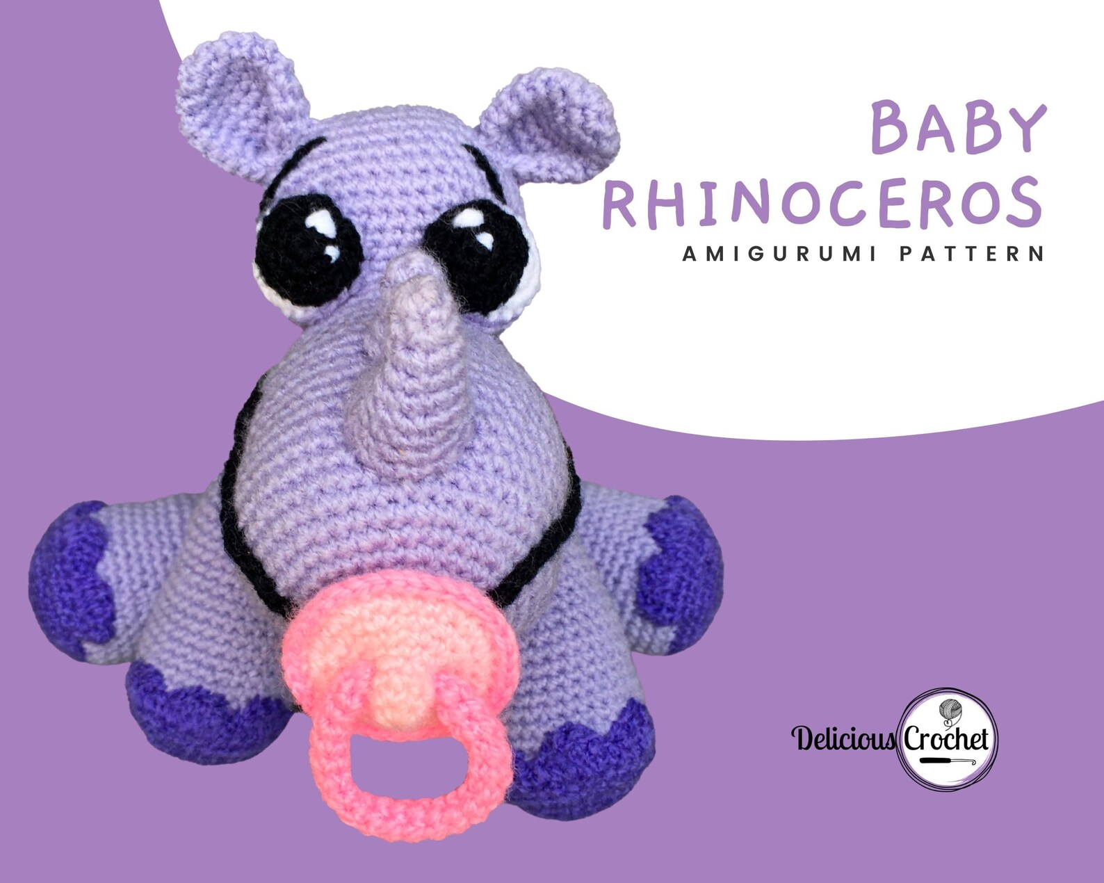 Amigurumi Pattern Crochet Rhinoceros Baby Rhino Animal Doll Toy ...