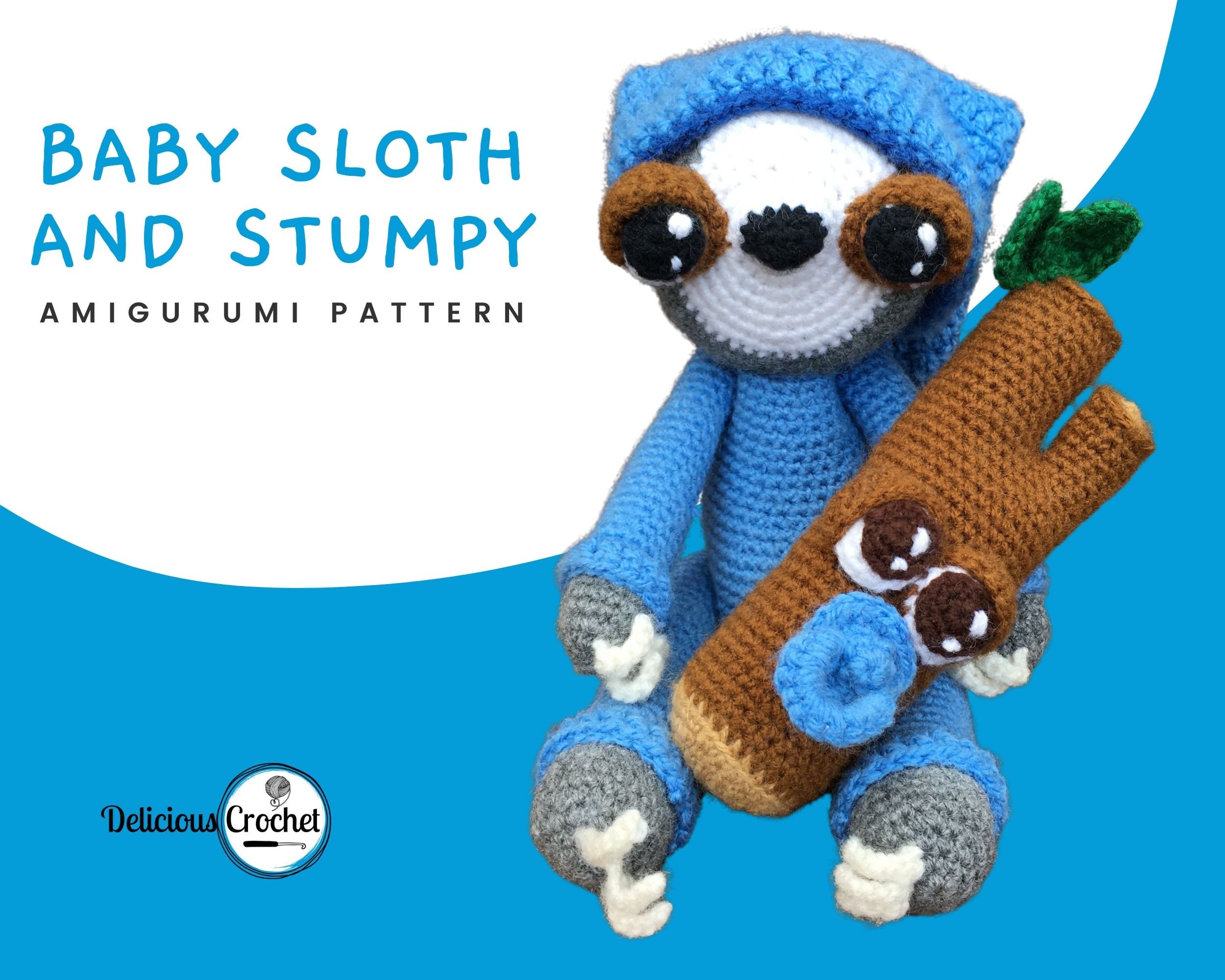 Amigurumi Pattern Crochet Baby Sloth and Stumpy Doll Animal | Etsy