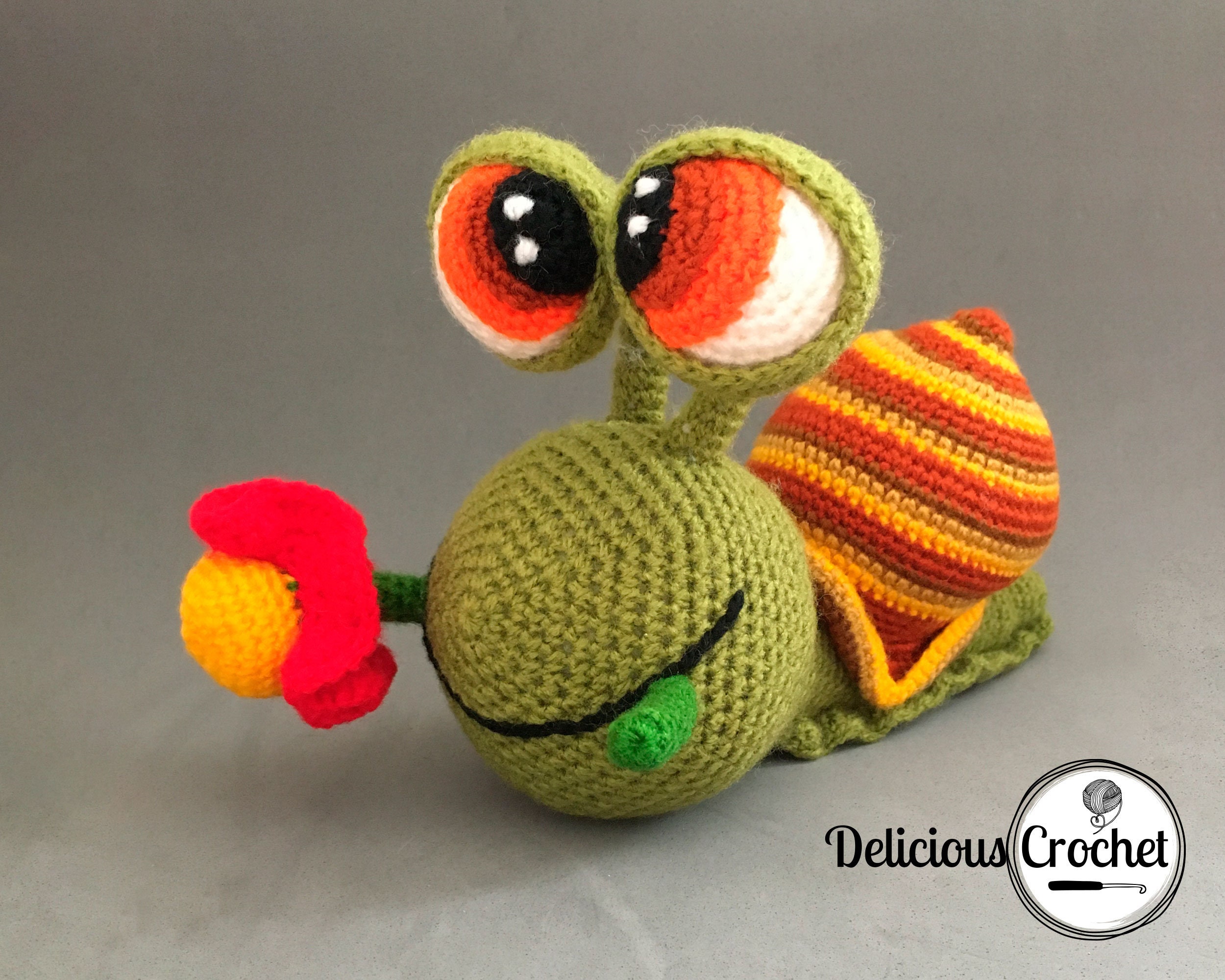 Amigurumi Pattern Crochet Snail and Flower Winkle Animal Bug | Etsy