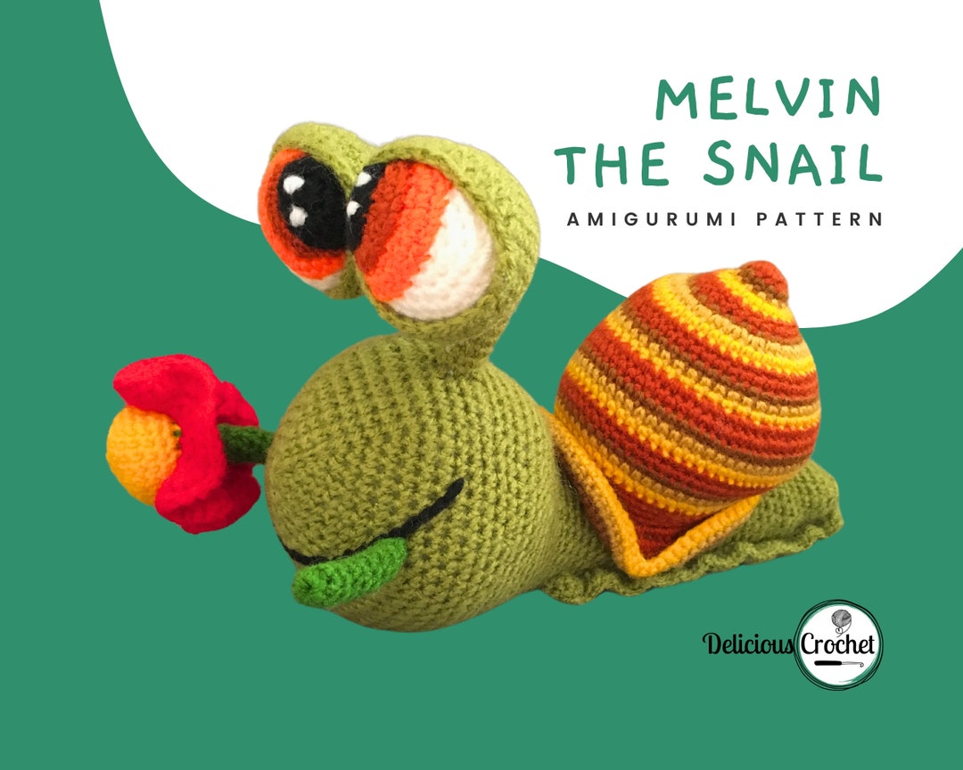 Amigurumi Pattern Crochet Snail and Flower Winkle Animal Bug Insect ...