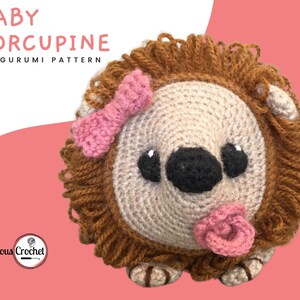Amigurumi Pattern Crochet Porcupine Baby Hedgehog Animal Doll Toy PDF ...