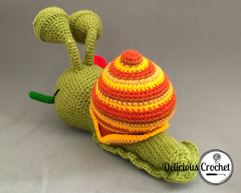 Amigurumi Pattern Crochet Snail and Flower Winkle Animal Bug - Etsy
