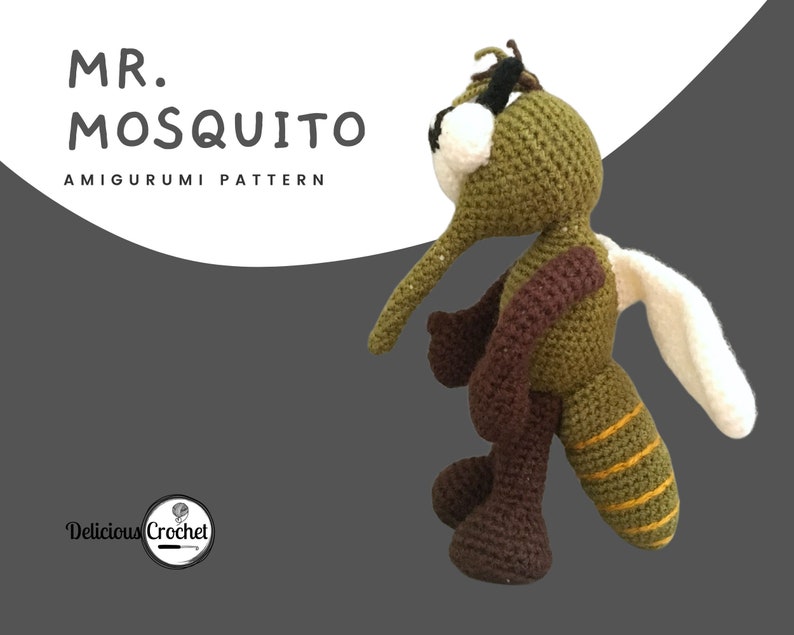 Amigurumi Crochet Pattern Mosquito Bug Insect Fly Gnat Midge Animal ...