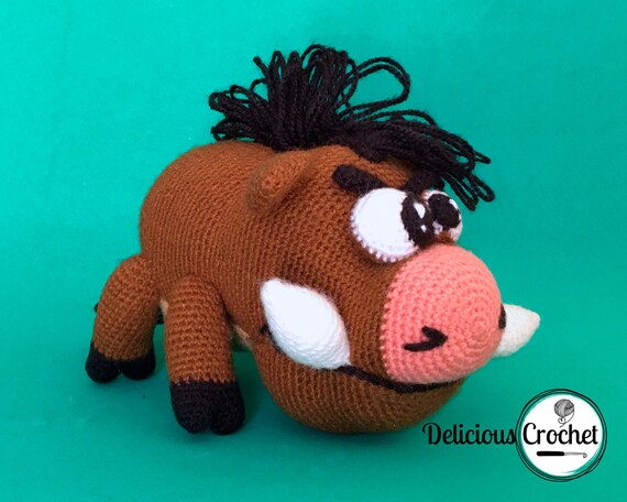 Amigurumi crochet toy Pumbaa Handmade PumbaaCrochet pig Crochet boar ...
