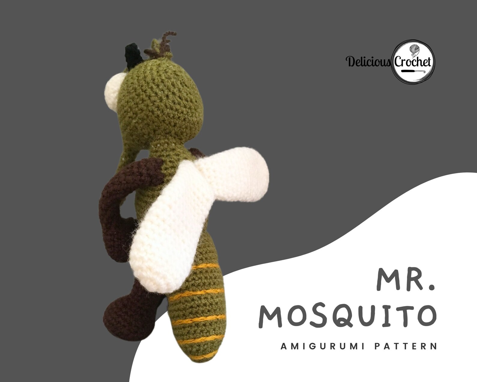 Amigurumi Crochet Pattern Mosquito Bug Insect Fly Gnat Midge Animal ...