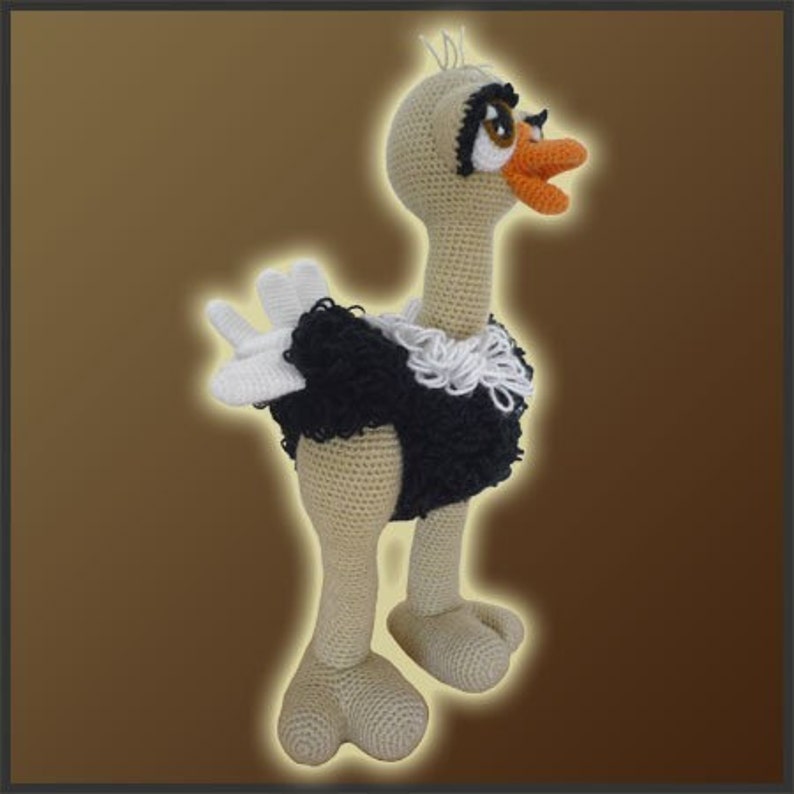 Amigurumi Pattern Crochet Olga Ostrich Bird DIY Instant Digital ...