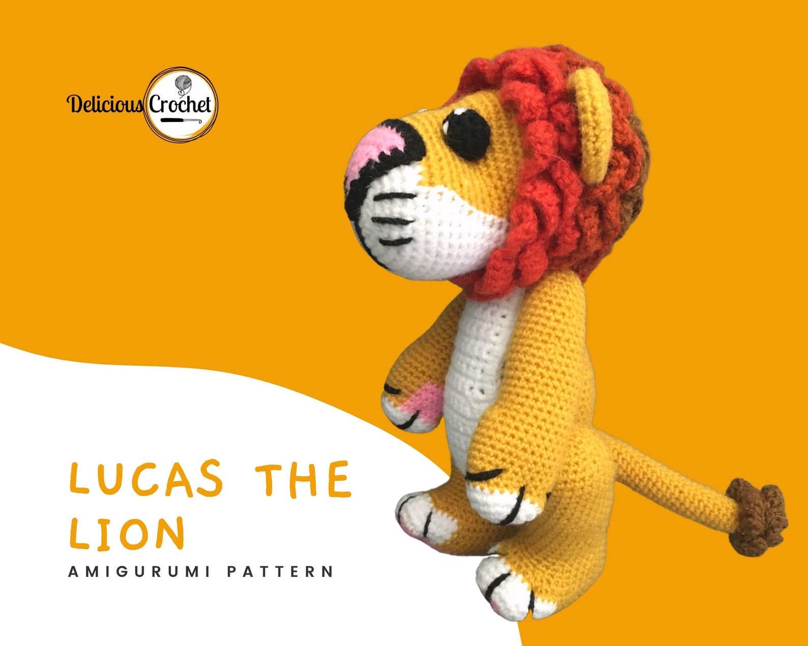 Amigurumi Pattern Crochet Lucas LION DIY Digital Instant - Etsy