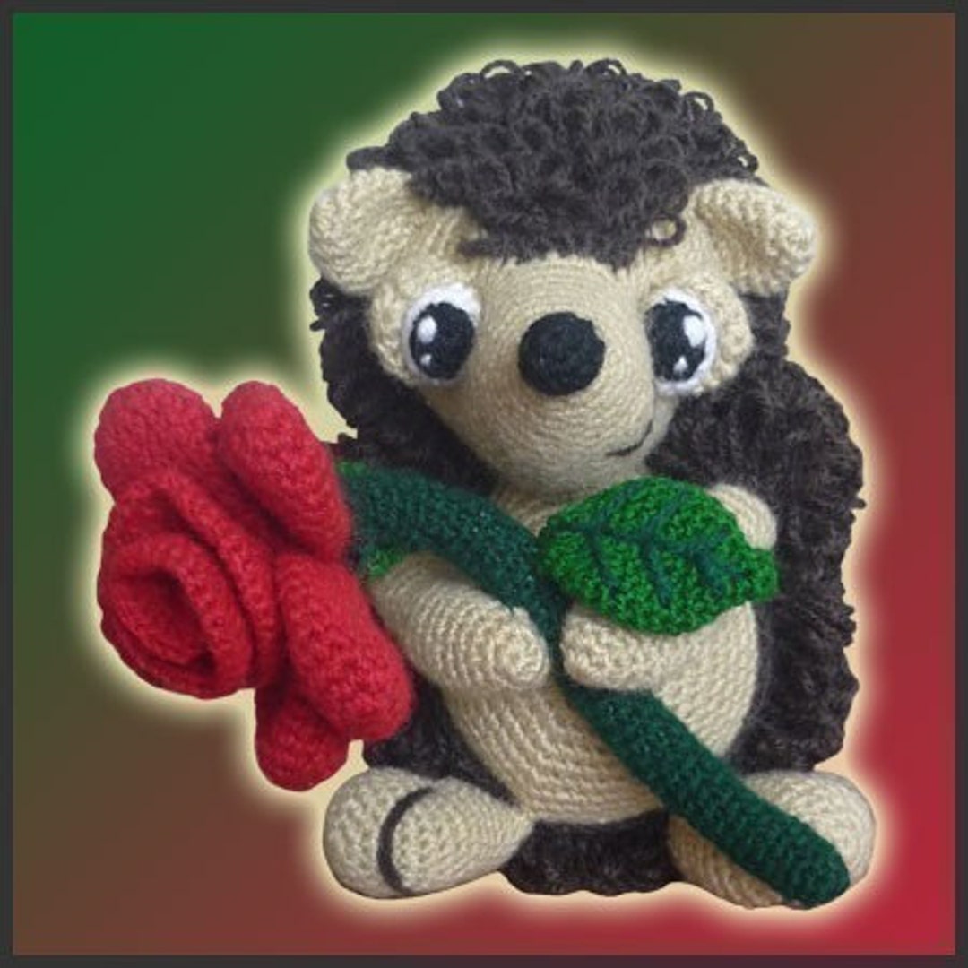 Amigurumi Pattern Crochet Hedgehog Porcupine and Flower Animal Doll Toy ...