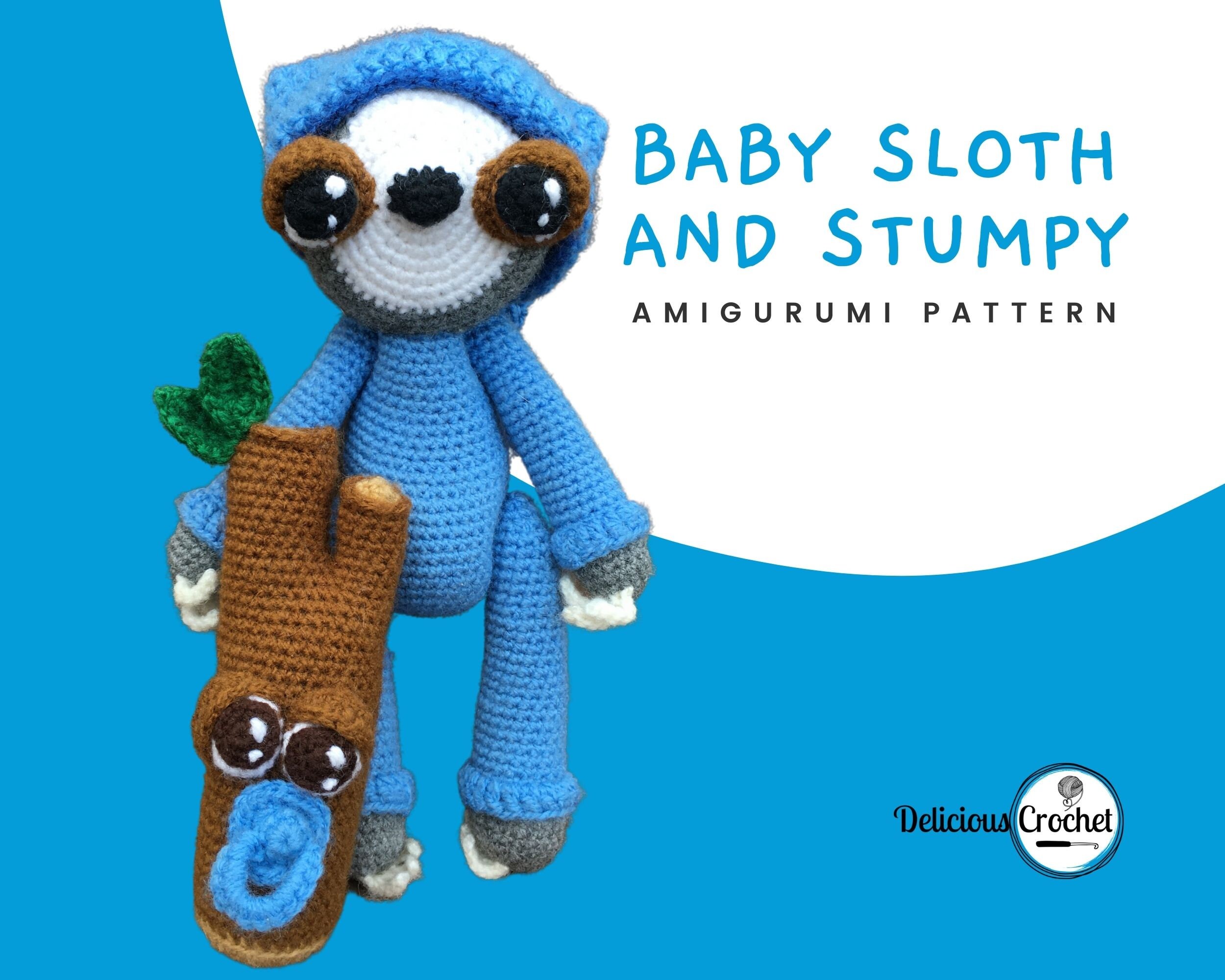 Amigurumi Pattern Crochet Baby Sloth and Stumpy Doll Animal | Etsy