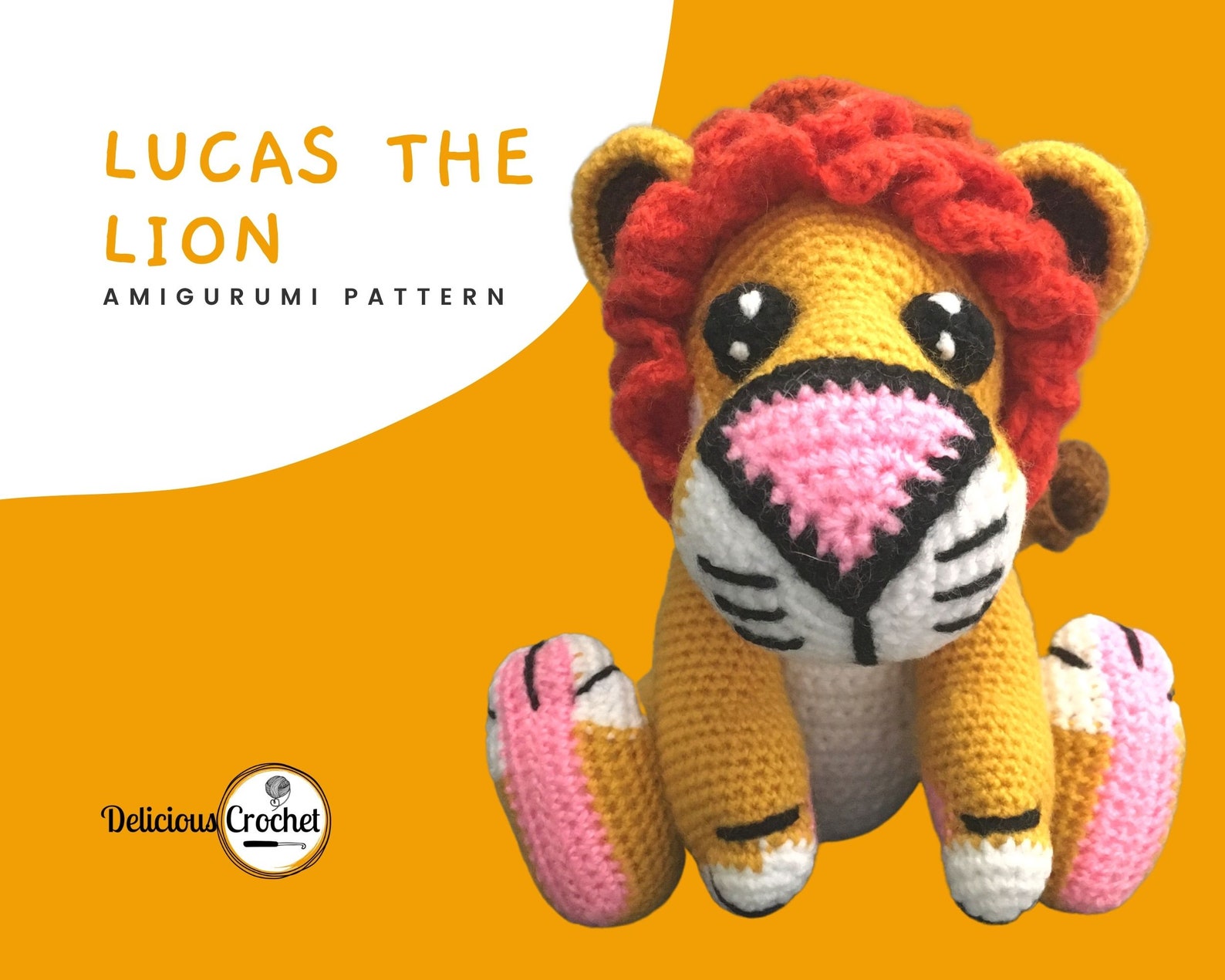 Amigurumi Pattern Crochet Lucas LION DIY Digital Instant - Etsy