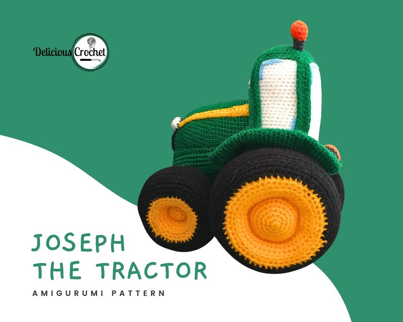 Amigurumi Tractor Crochet Pattern – DIY Farm Vehicle Plush, PDF ...