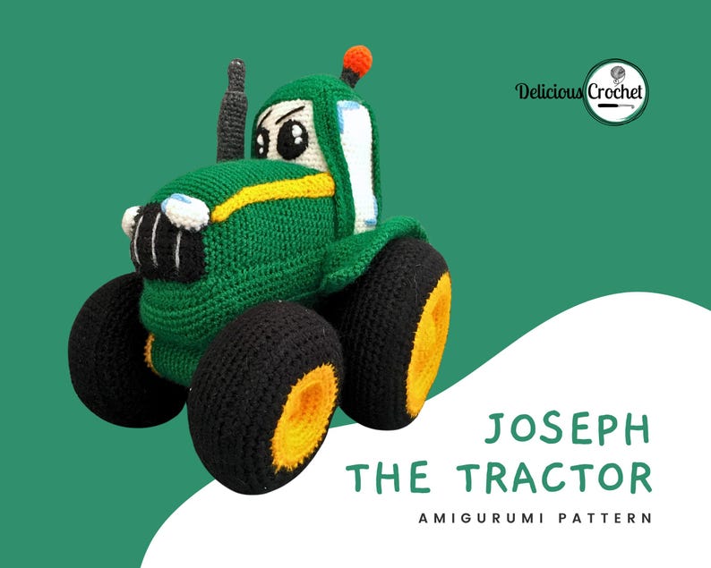 Amigurumi Tractor Crochet Pattern – DIY Farm Vehicle Plush, PDF ...