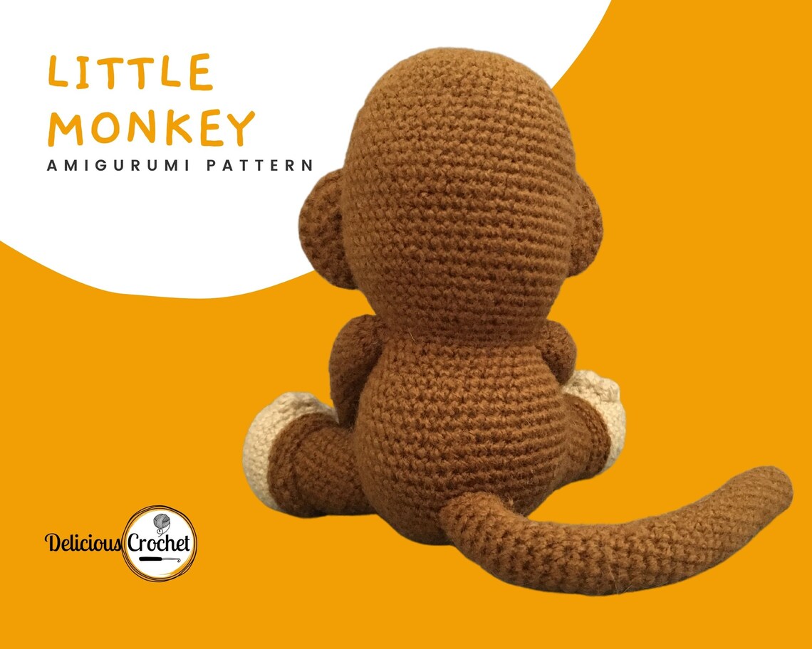 Amigurumi Pattern Crochet Monkey Chimpanzee Ape Animal Doll Toy PDF ...