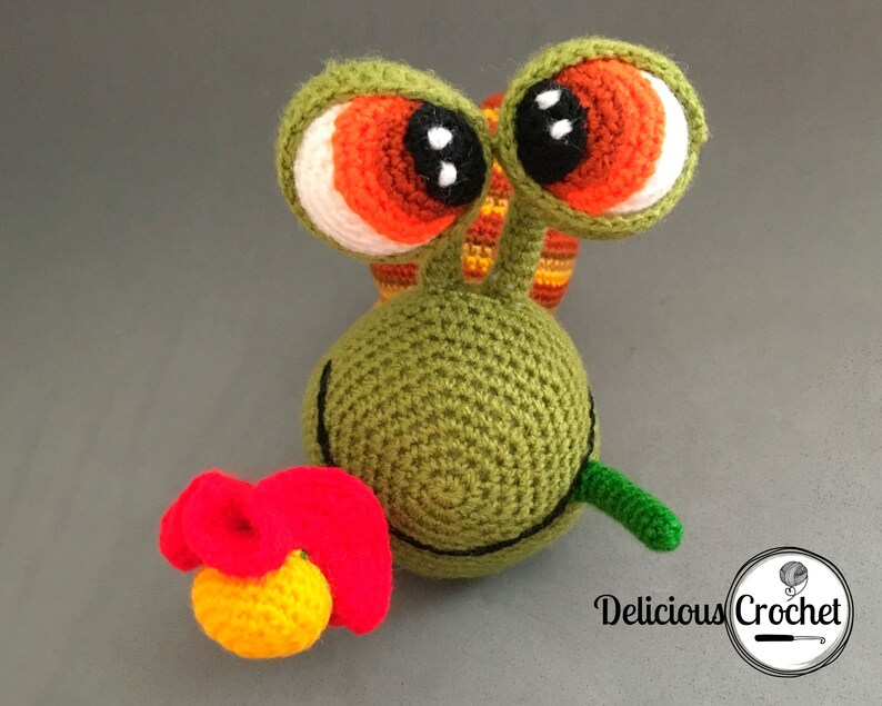 Amigurumi Pattern Crochet Snail and Flower Winkle Animal Bug - Etsy