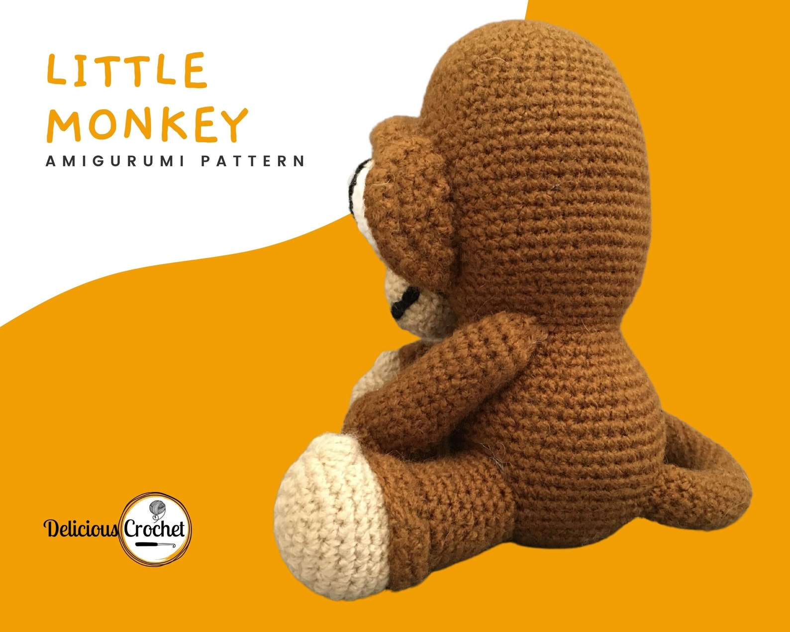 Amigurumi Pattern Crochet Monkey Chimpanzee Ape Animal Doll Toy PDF ...