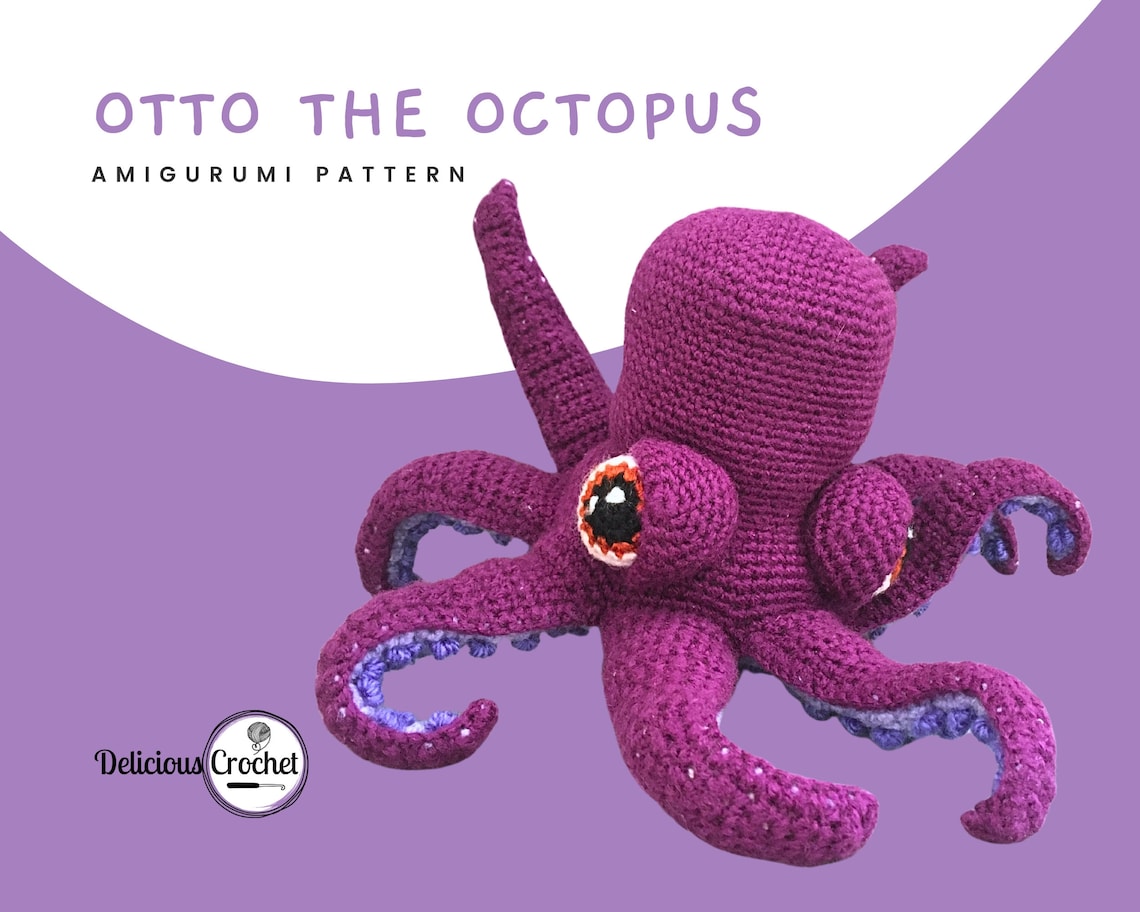 Amigurumi Pattern Crochet Otto Octopus DIY Instant Digital Download PDF ...