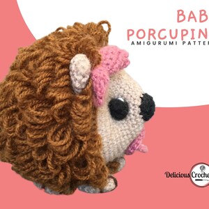Amigurumi Pattern Crochet Porcupine Baby Hedgehog Animal Doll Toy PDF ...
