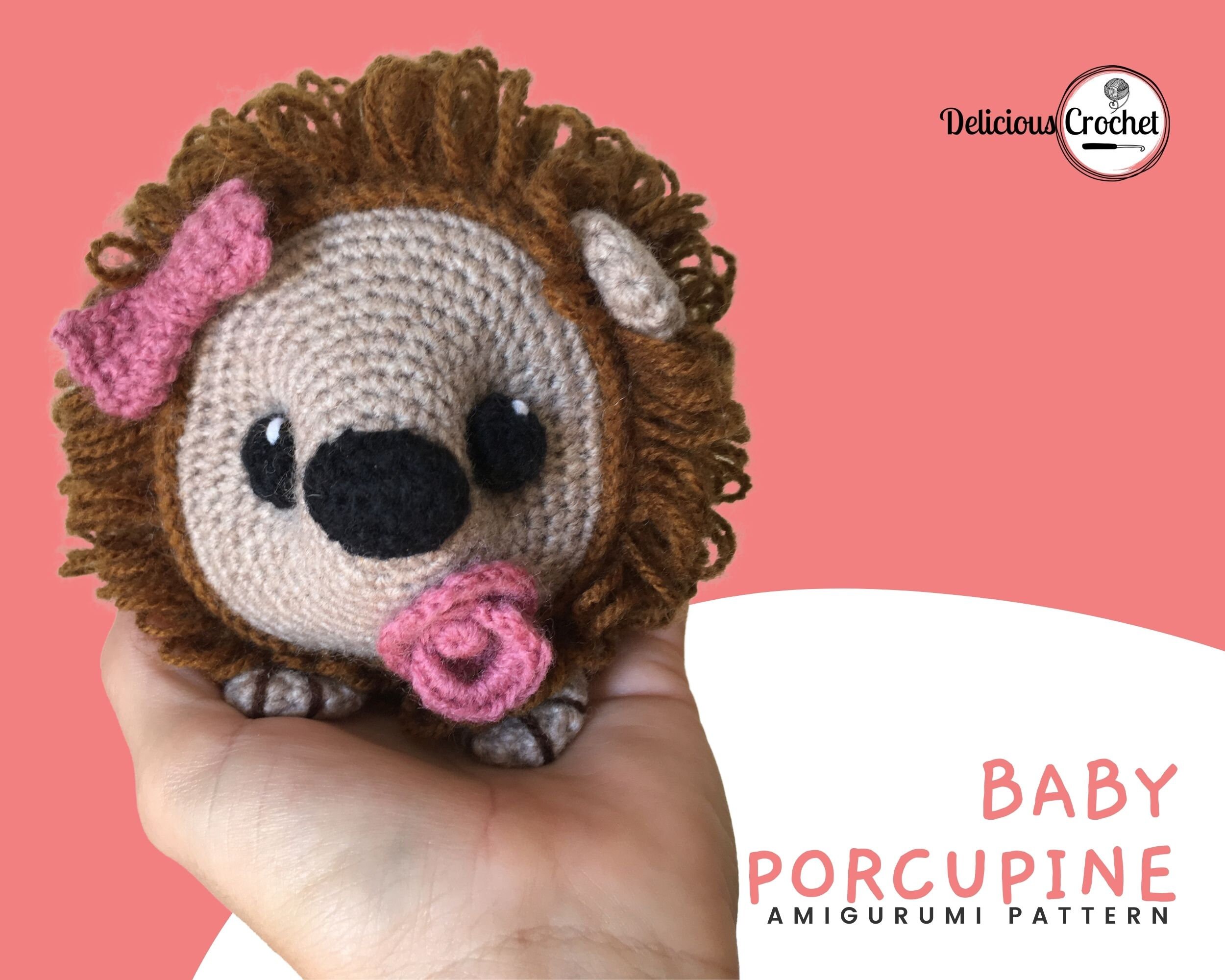 Amigurumi Pattern Crochet Porcupine Baby Hedgehog Animal Doll | Etsy