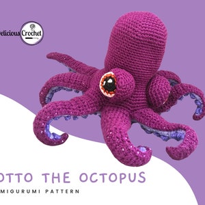 Amigurumi Pattern Crochet Otto Octopus DIY Instant Digital Download PDF ...