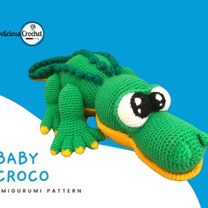 Amigurumi Pattern Crochet Baby Croco Crocodile DIY Instant Digital ...