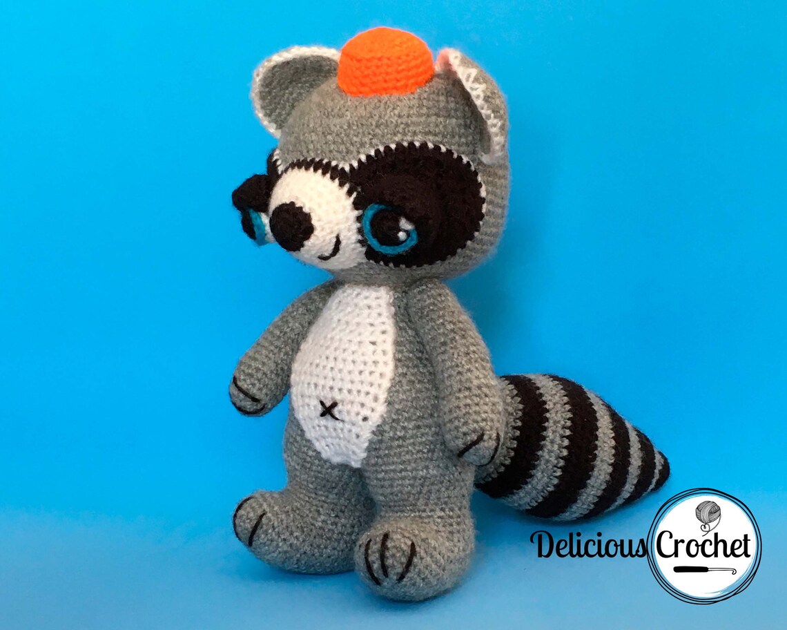 Amigurumi Pattern Crochet Raccoon Coon Randy Animal Doll Toy | Etsy