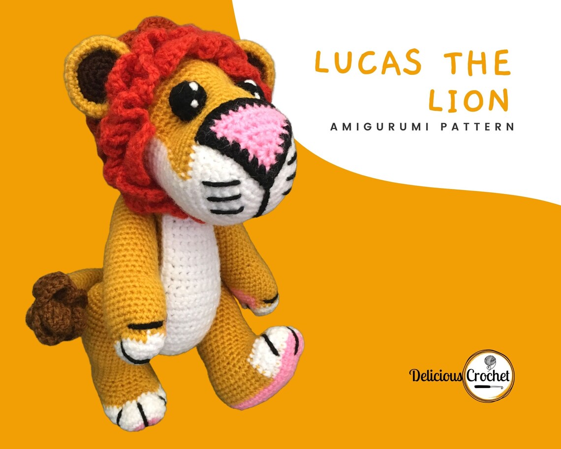 Amigurumi Pattern Crochet Lucas LION DIY Digital Instant - Etsy