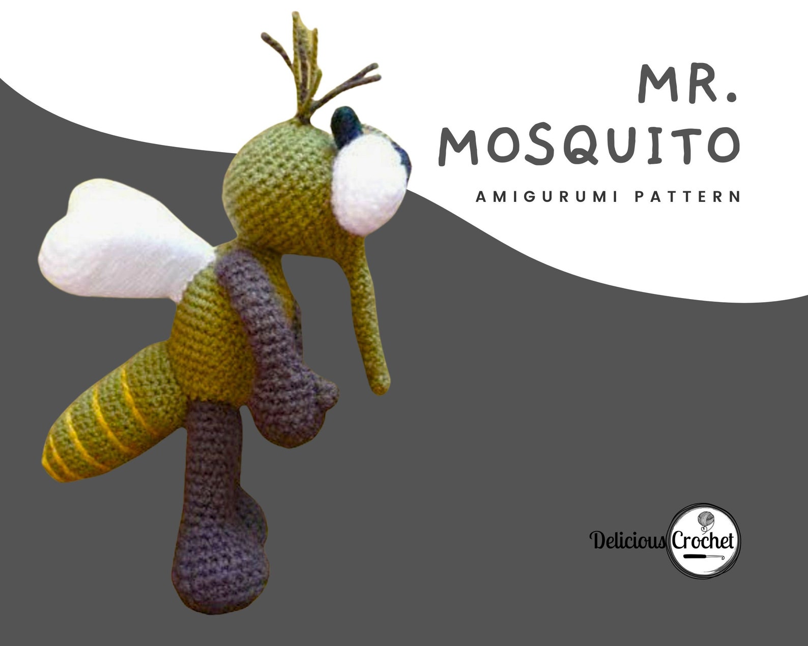 Amigurumi Crochet Pattern Mosquito Bug Insect Fly Gnat Midge Animal ...