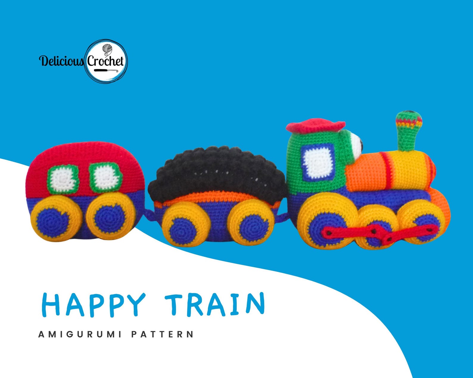 Train Crochet Pattern – Amigurumi Happy Train PDF – Crochet Toy Pattern ...