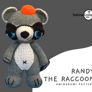 Amigurumi Pattern Crochet Raccoon Coon Randy Animal Doll Toy PDF ...