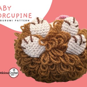 Amigurumi Pattern Crochet Porcupine Baby Hedgehog Animal Doll Toy PDF ...