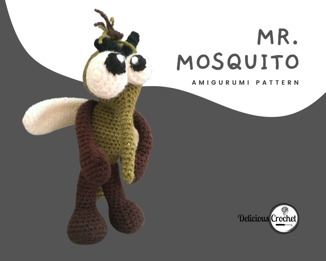 Amigurumi Crochet Pattern Mosquito Bug Insect Fly Gnat Midge Animal ...