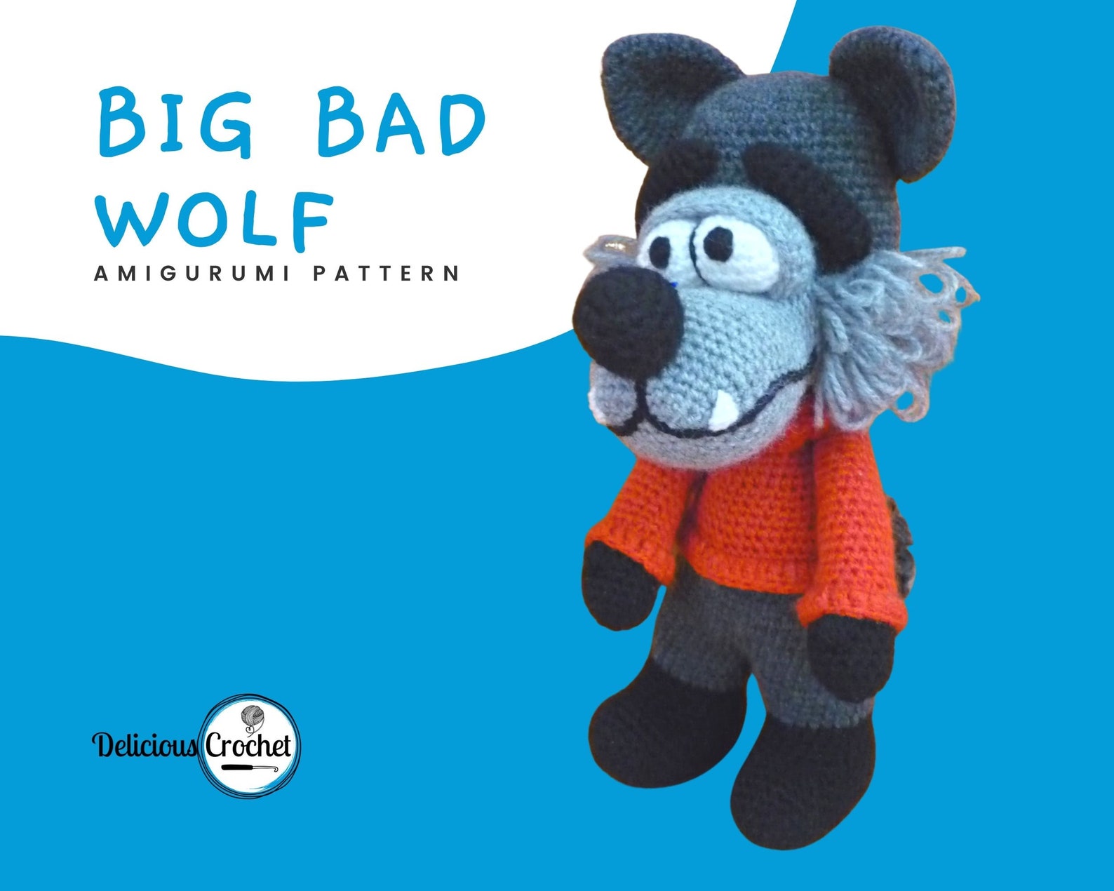 Amigurumi Pattern Crochet Big Bad Wolf DIY Instant Digital - Etsy