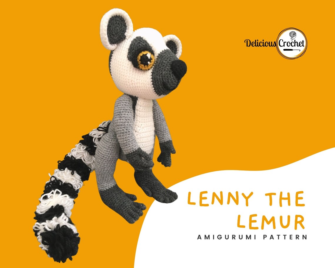 Amigurumi Pattern Crochet Lenny Lemur DIY Instant Digital | Etsy