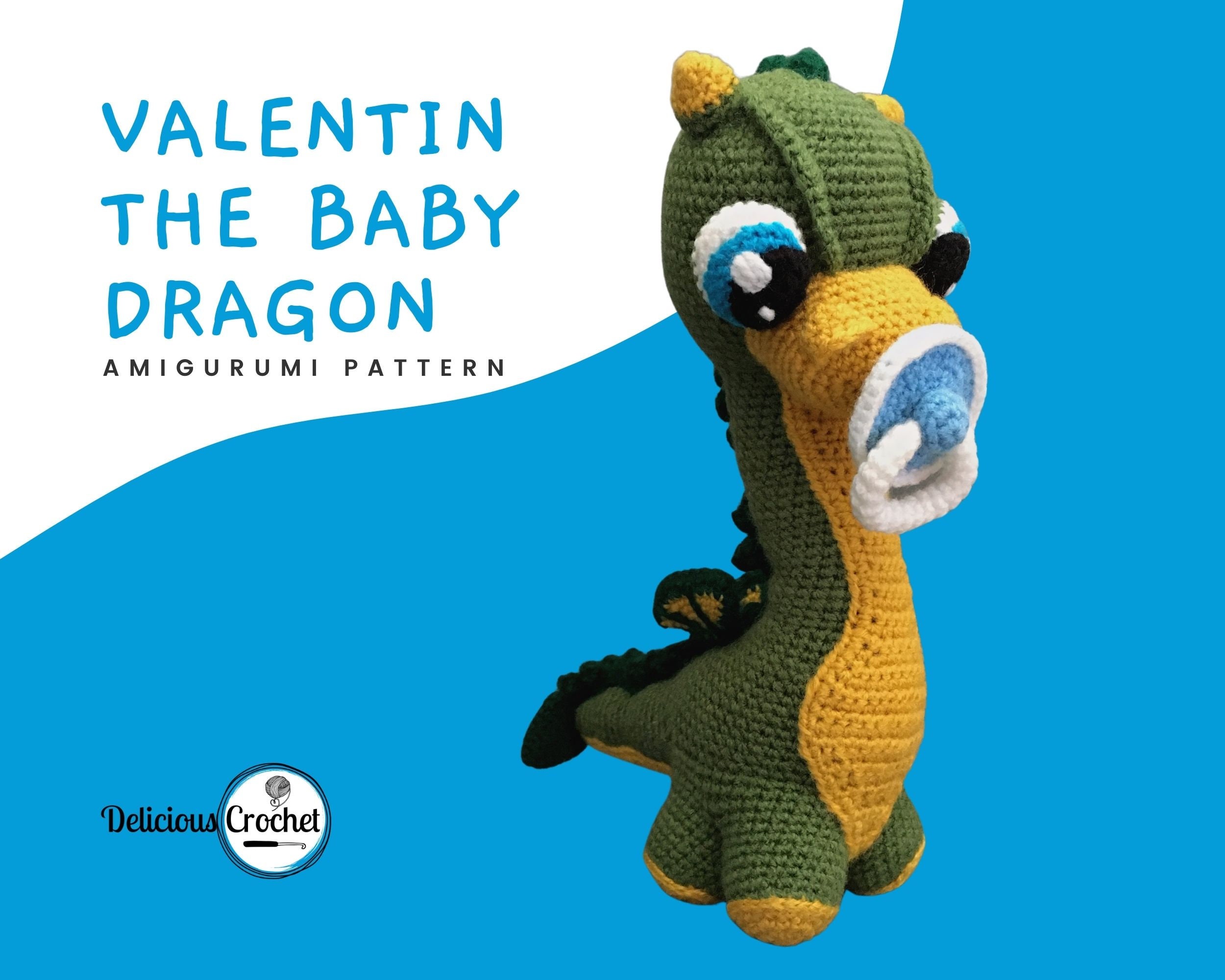 Amigurumi Pattern Crochet Dragon Baby Dragoon Animal Reptile - Etsy
