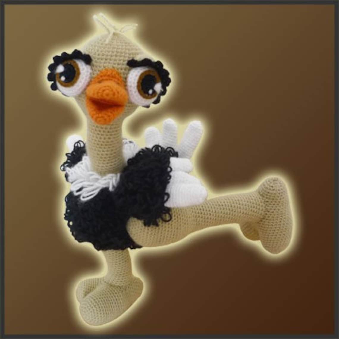 Amigurumi Pattern Crochet Olga Ostrich Bird DIY Instant Digital ...