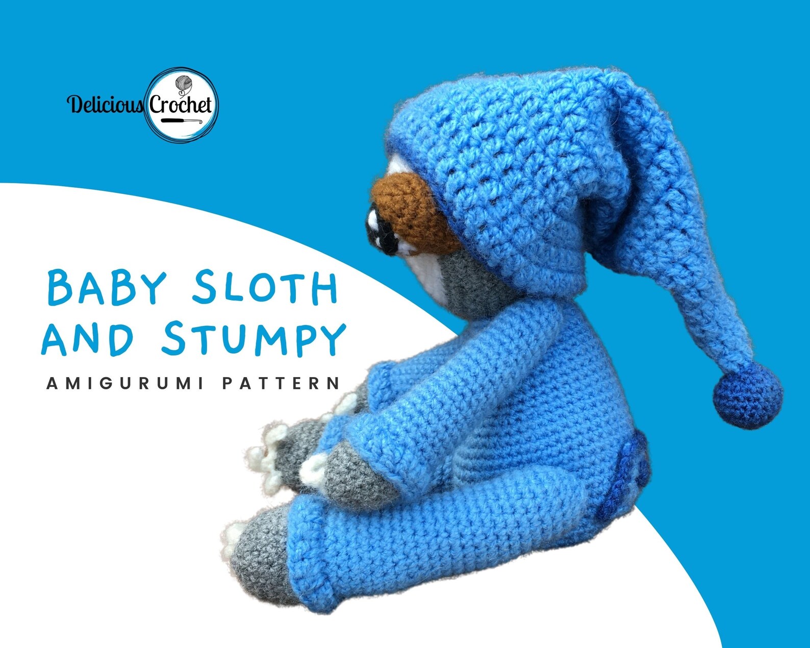 Amigurumi Pattern Crochet Baby Sloth and Stumpy Doll Animal - Etsy