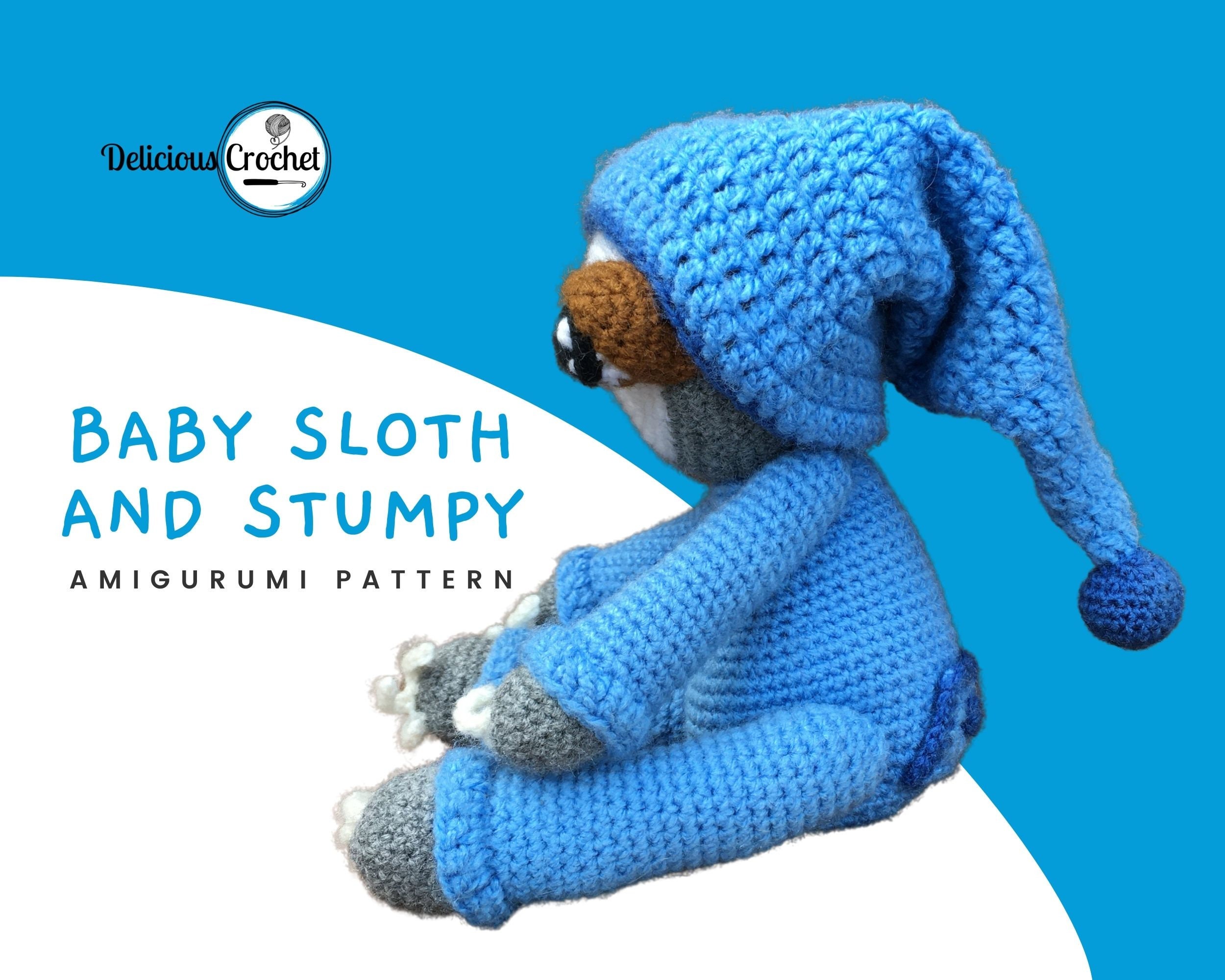 Amigurumi Pattern Crochet Baby Sloth and Stumpy Doll Animal | Etsy