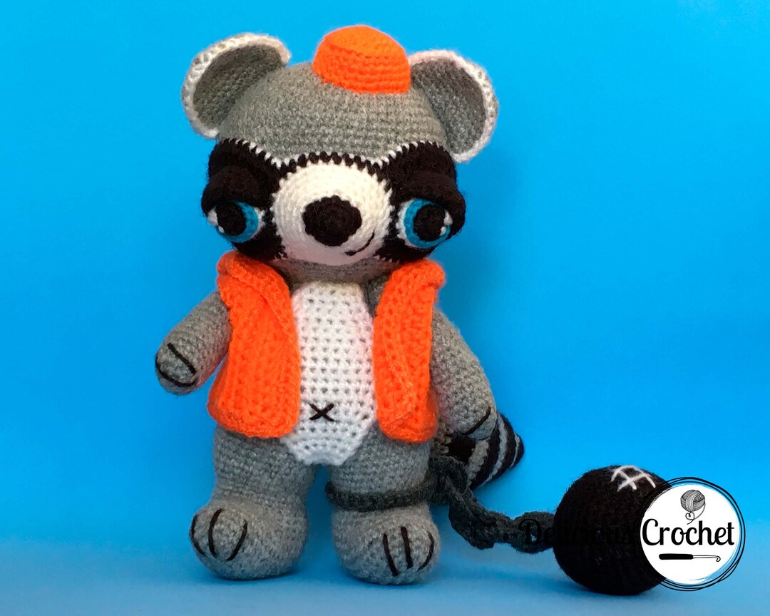 Amigurumi Pattern Crochet Raccoon Coon Randy Animal Doll Toy - Etsy