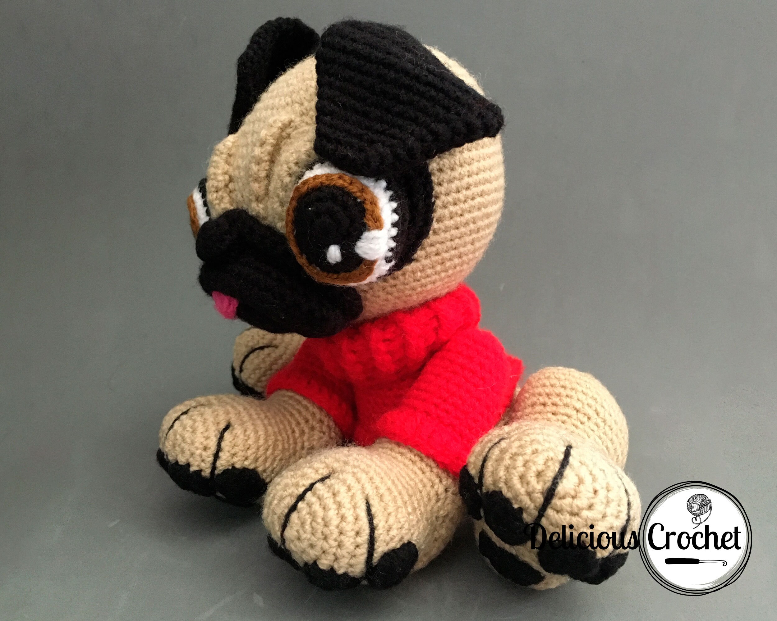 Amigurumi Pattern Crochet Pug Dog Carlino Puppy Doggy Pup | Etsy