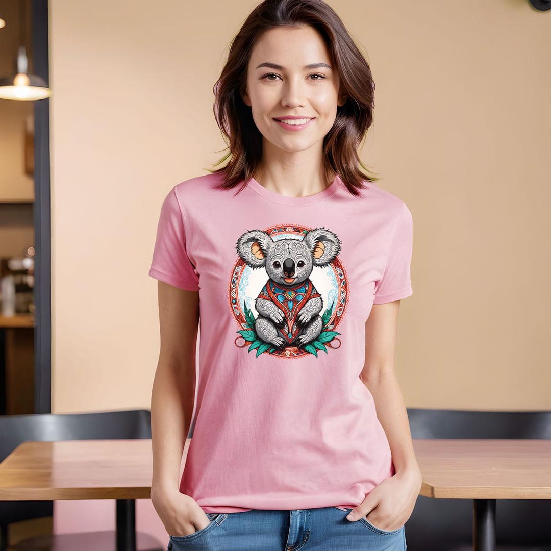 Aboriginal Koala Design Cotton T-shirt - Etsy