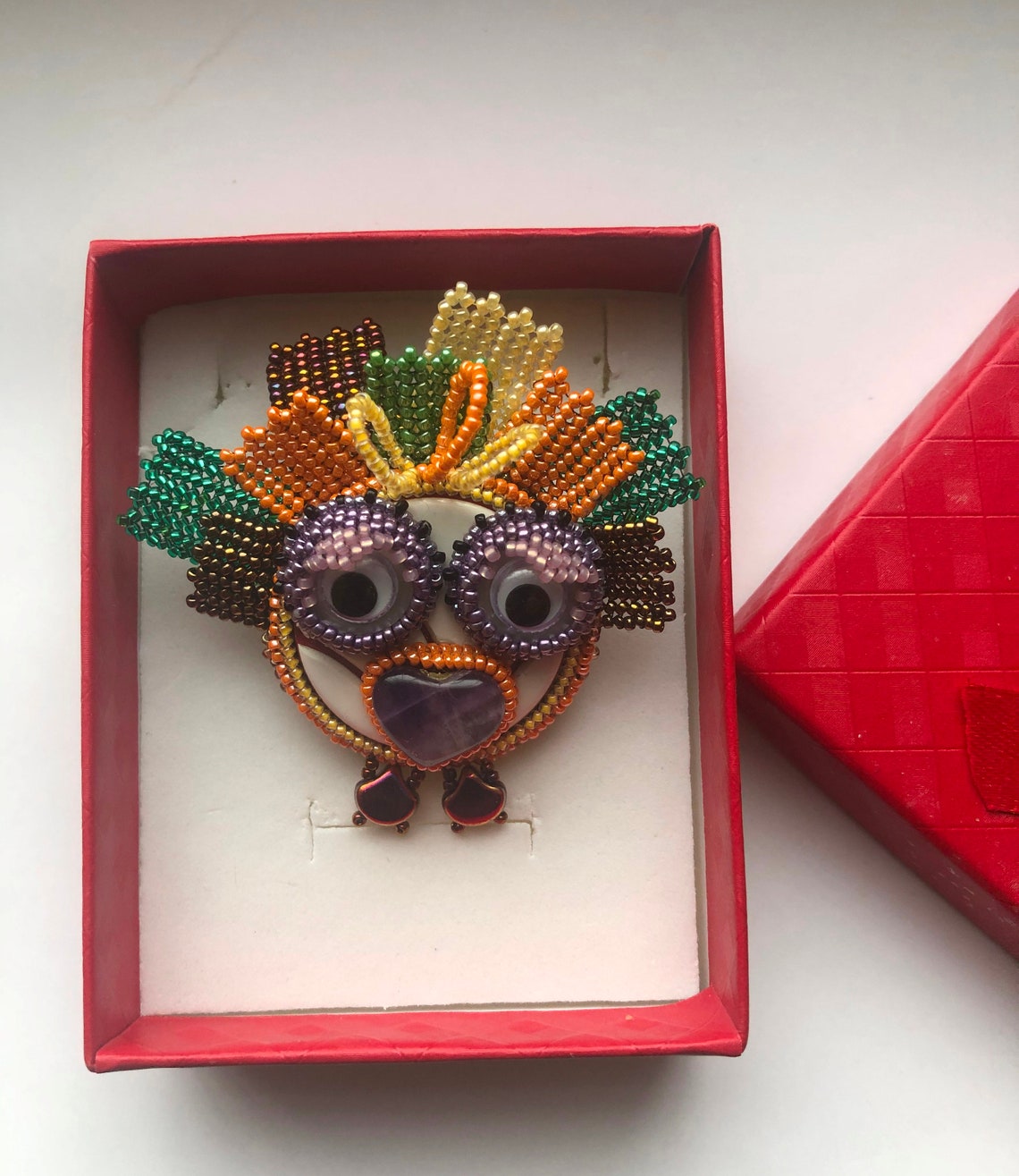 Thanksgiving Turkey Whimsical Turkey Face Brooch Beadwoven - Etsy